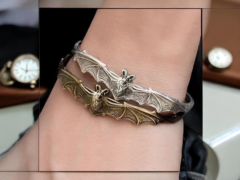 Gothic Halloween Bat Bracelet | Retro Personalized Spider Web | Men's ...
