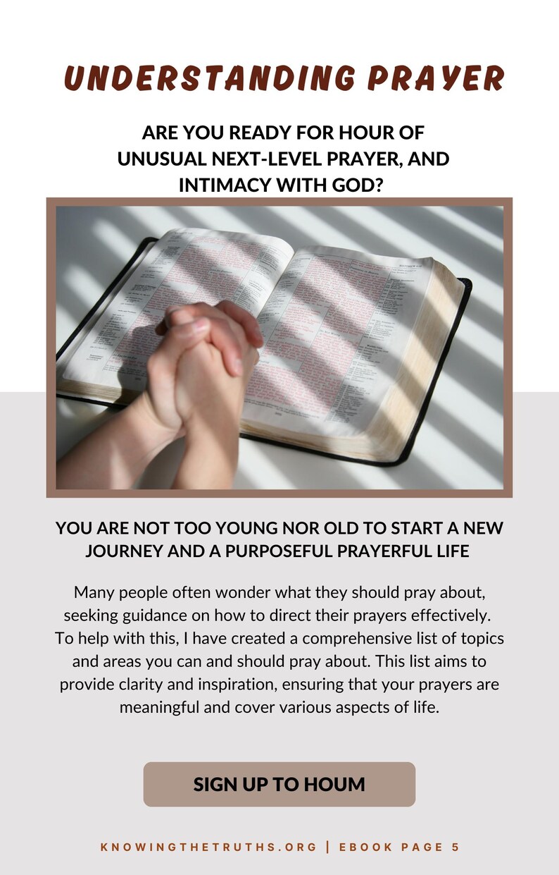Understanding Prayer: Deeper Conversations With God (e-book) - Etsy