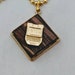 Court Reporter Wood-effect Glass Tile Necklace With Small Exclusive ...