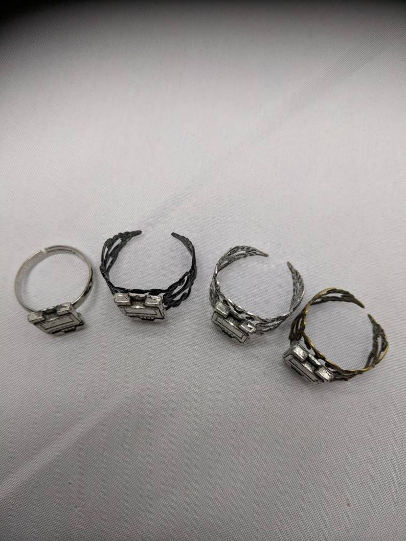 Court Reporter Gift Pewter Steno Charm Ring Metal Filigree Adjustable ...