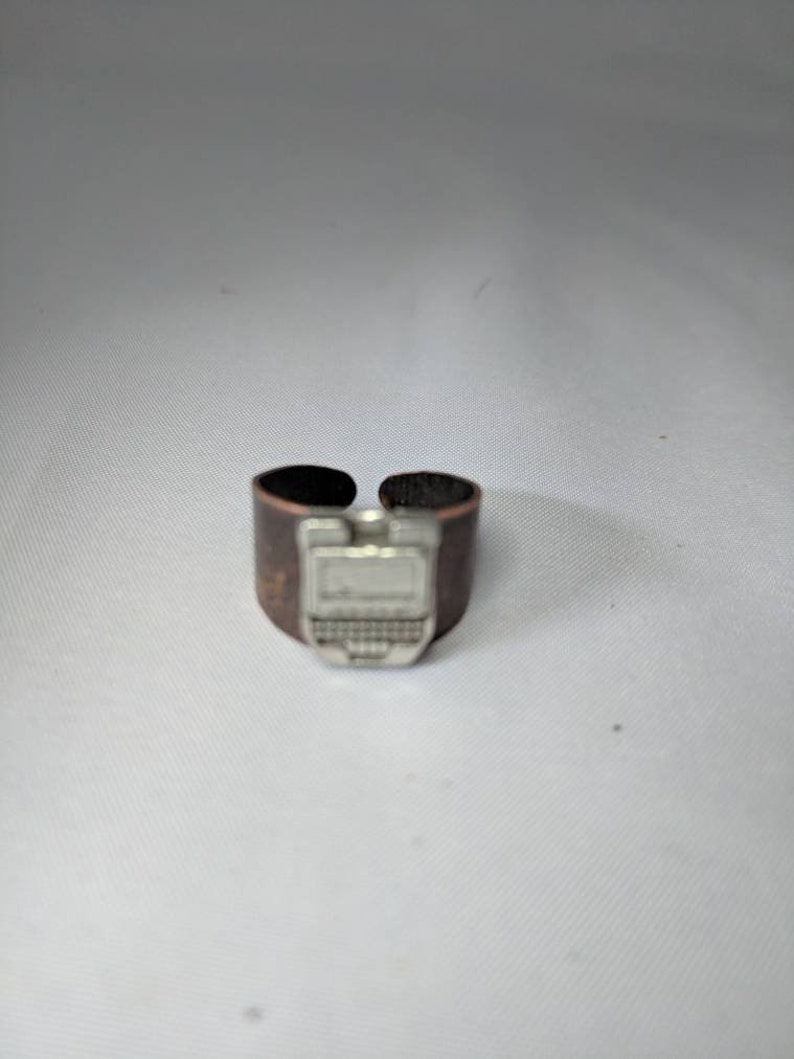 Court Reporter Gift, Pewter Steno Charm Ring Antique Copper Colored ...