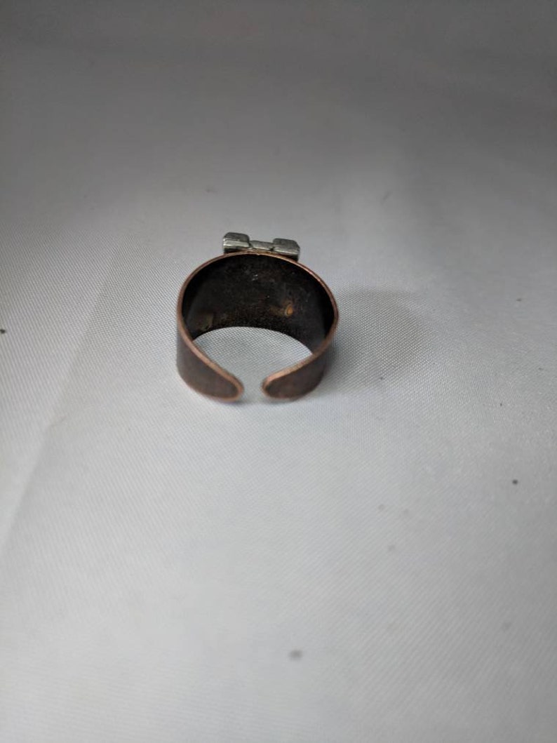 Court Reporter Gift, Pewter Steno Charm Ring Antique Copper Colored ...