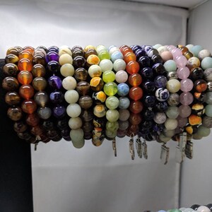 Natural Stone Bracelets With Custom Court Reporter Steno Charm. Random ...