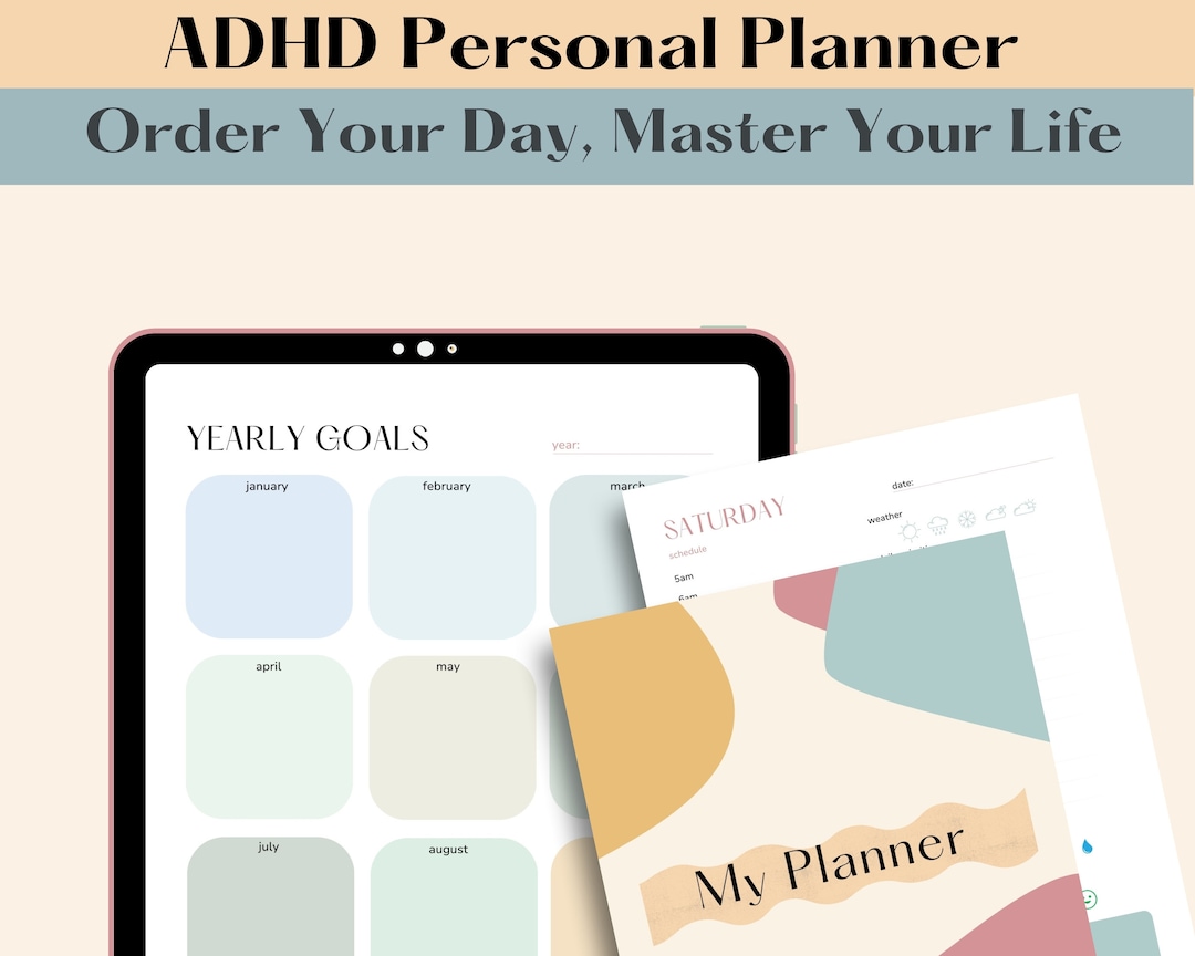 ADHD Planner, Life Planner, Personal Planner, ADHD Organizer, Daily ...