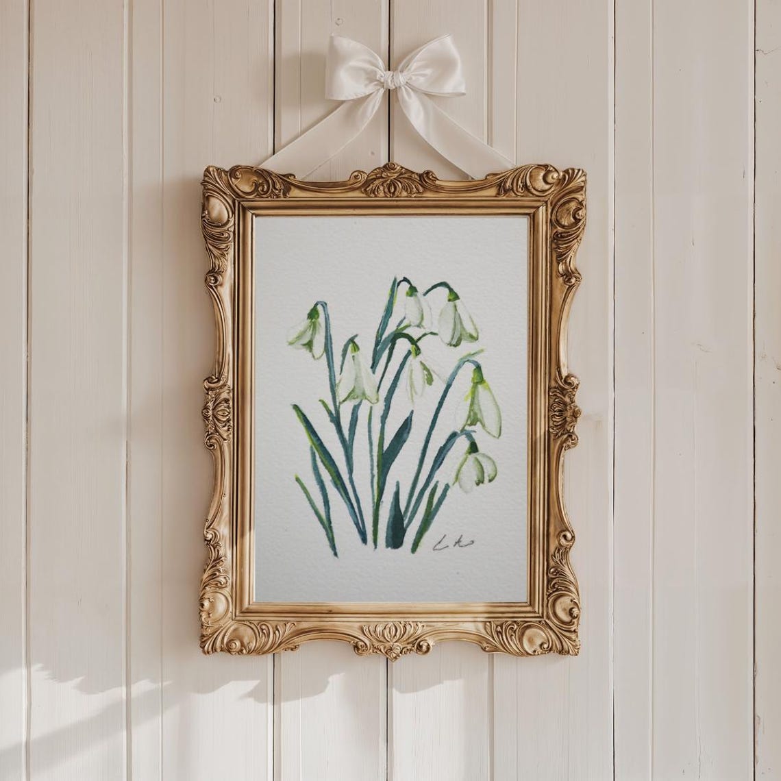 Snowdrop renewed Printable Art January Birth Flower Digital Print ...