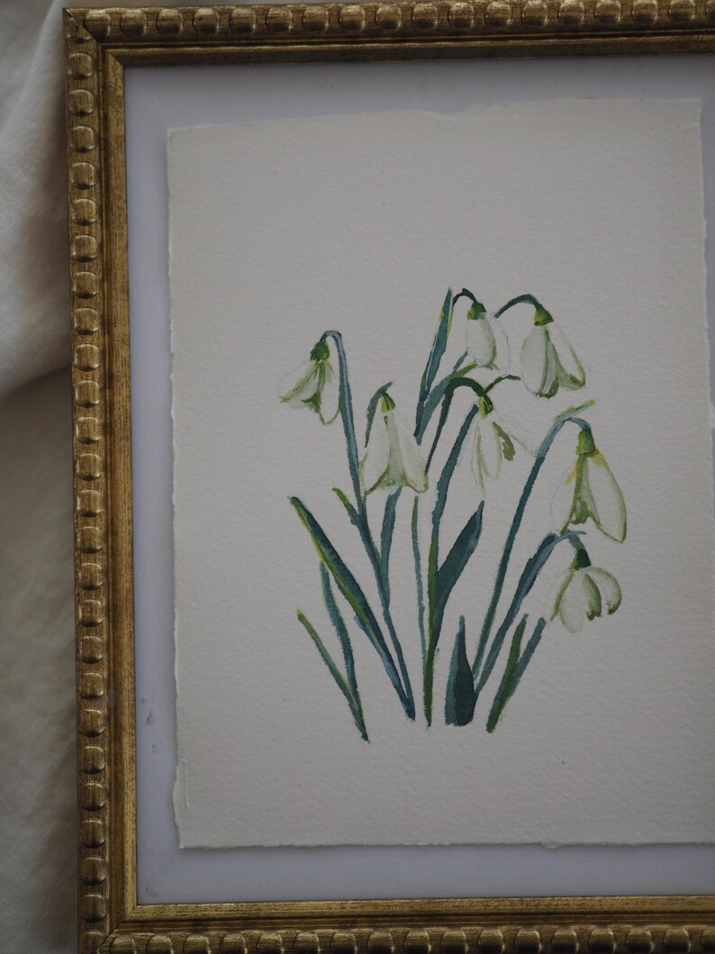 Snowdrop renewed Printable Art January Birth Flower Digital Print ...