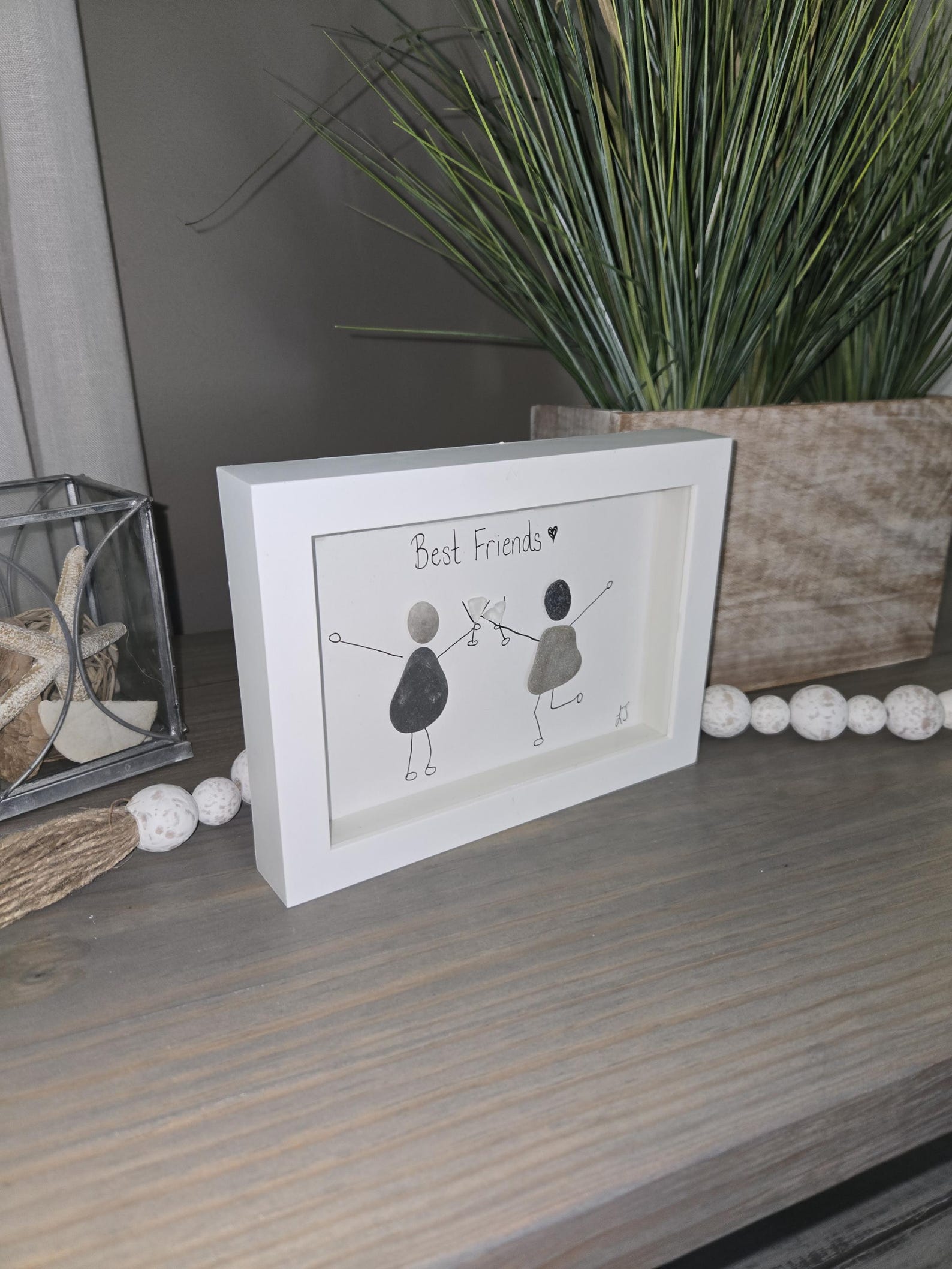 Better With a Bestie, Beach Rocks and Sea Glass - Etsy