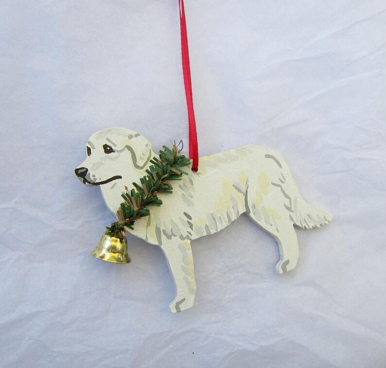 Hand-painted GREAT PYRENEES Wood Christmas Tree Ornament - Etsy