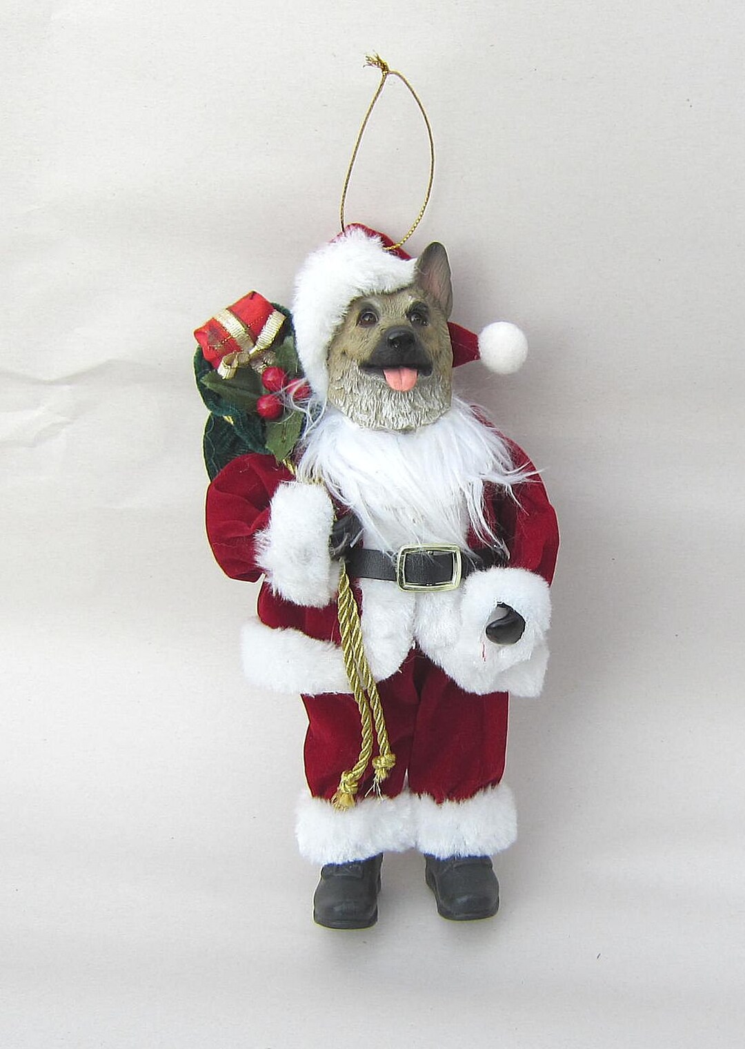 Standing Santa GERMAN SHEPHERD Dog Breed Santa Holiday Figurine 9" Tall ...