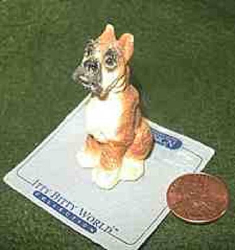 Vintage Mini DOG Figurine by United Design Doberman, Boxer, Shih Tzu ...