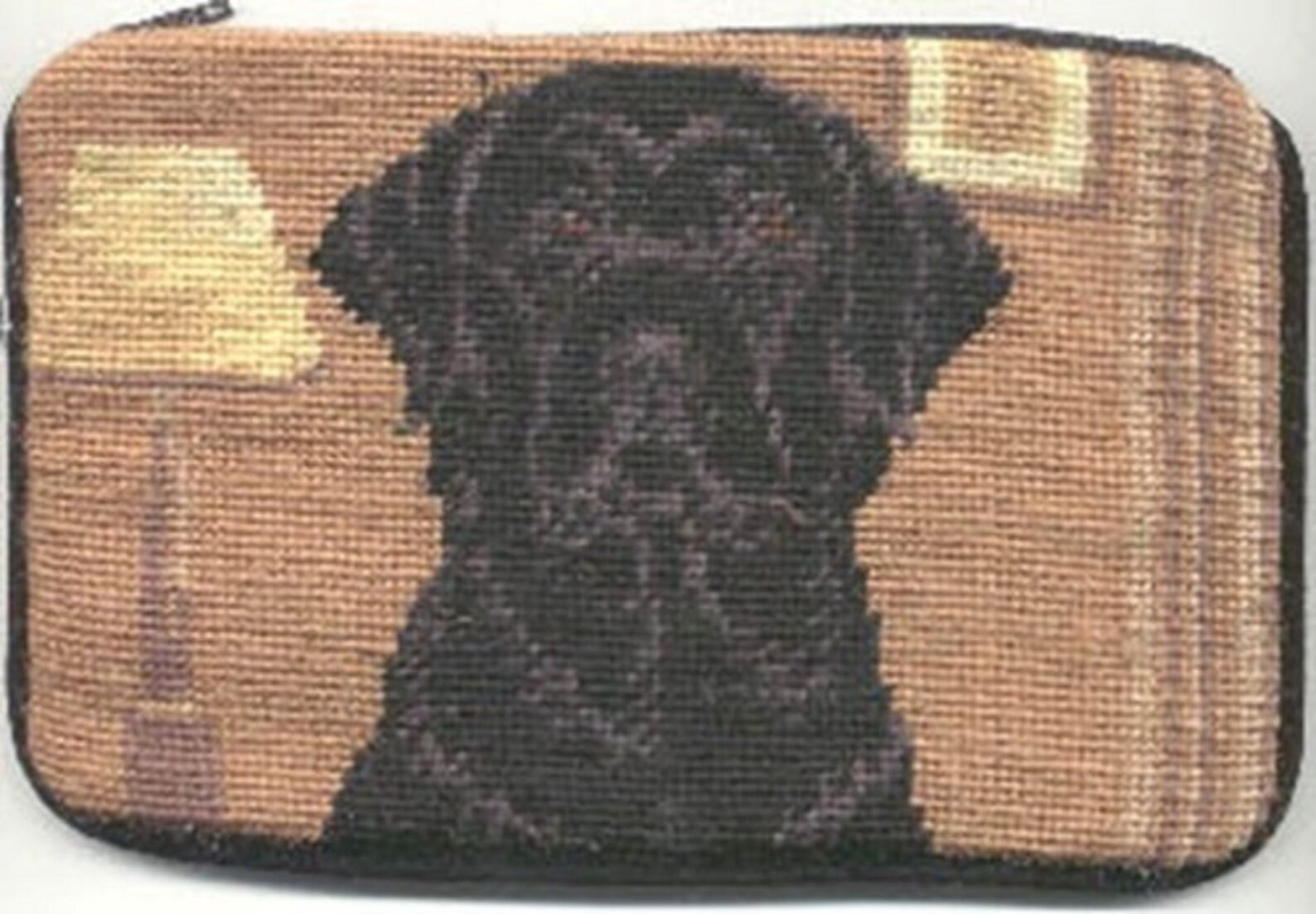 Vintage Needlepoint LABRADOR RETRIEVER Wool Zippered Cosmetic | Etsy