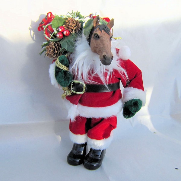 Figurine Horse Santa - Etsy