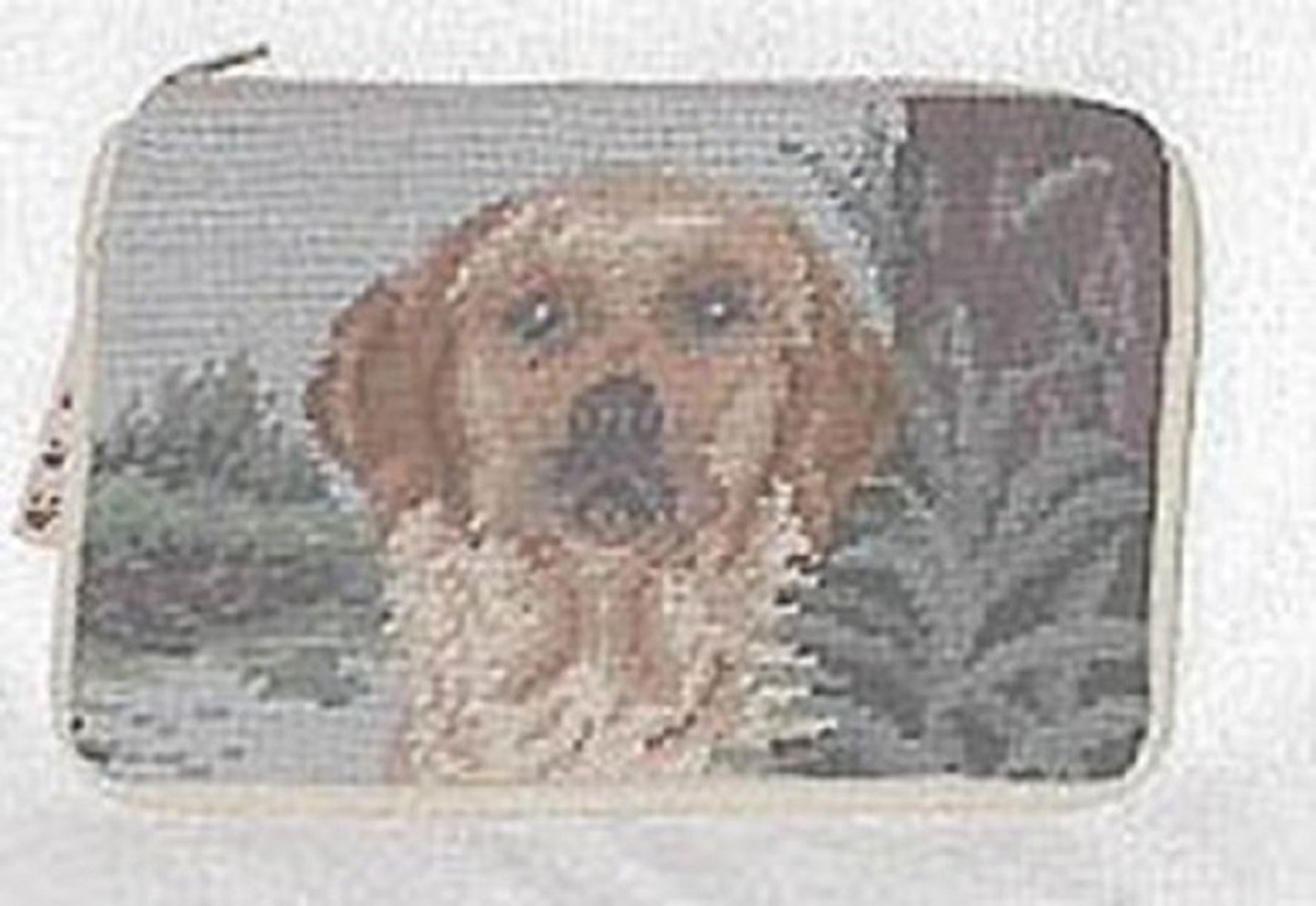 Vintage Needlepoint LABRADOR RETRIEVER Wool Zippered Cosmetic | Etsy