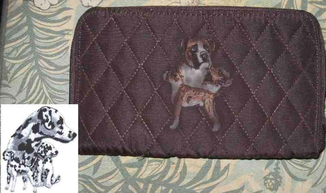 Quilted Fabric DALMATIAN Dog Breed Zip Around Brown Ladies Wallet - Etsy
