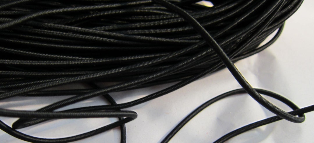 Elastic Cording 2mm Black Round Cord Stretch Cord for Travelers ...