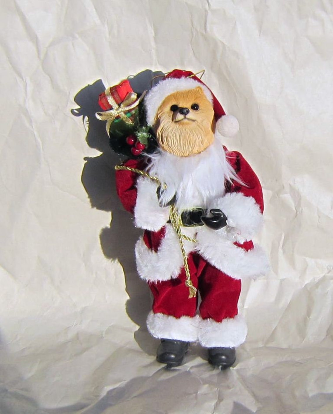 Standing Santa POMERANIAN Dog Breed Santa Holiday Figurine | Etsy