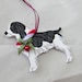 Hand-painted SPRINGER SPANIEL BLACK Wood Christmas Tree Ornament Artist ...