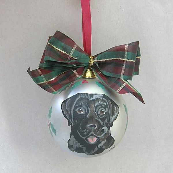 Black Lab Christmas Ornament - Etsy