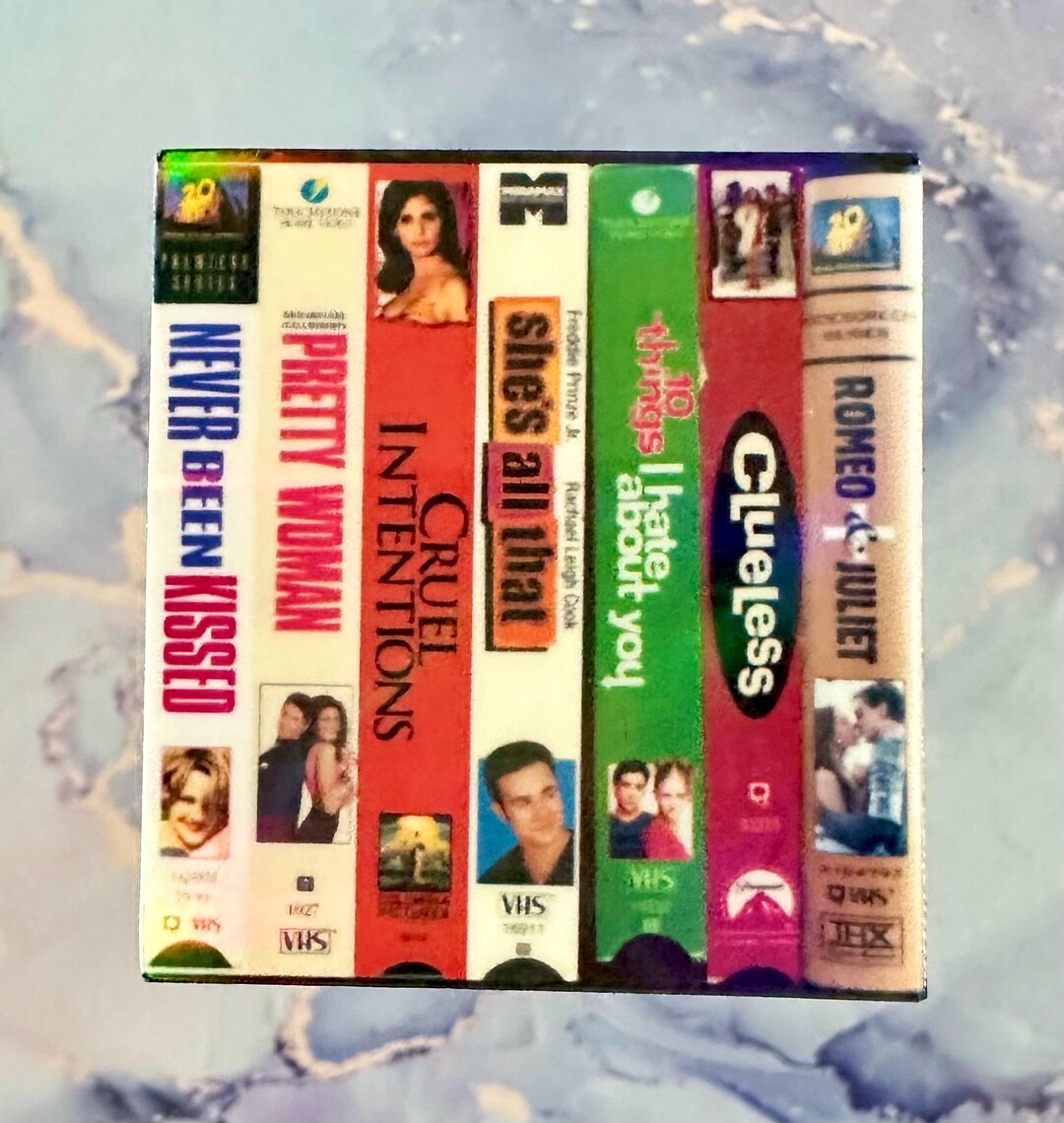 Millenial VHS Movie Collection Sticker| Waterproof Holographic 90s Rom ...