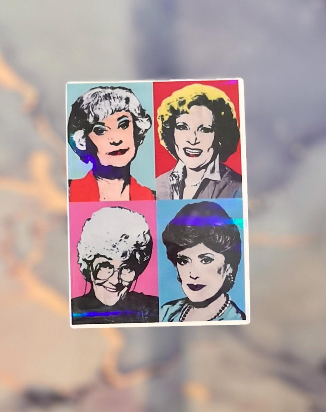 Holographic Golden Girls POP ART Sticker | Nostalgic Decal | Classic Tv ...