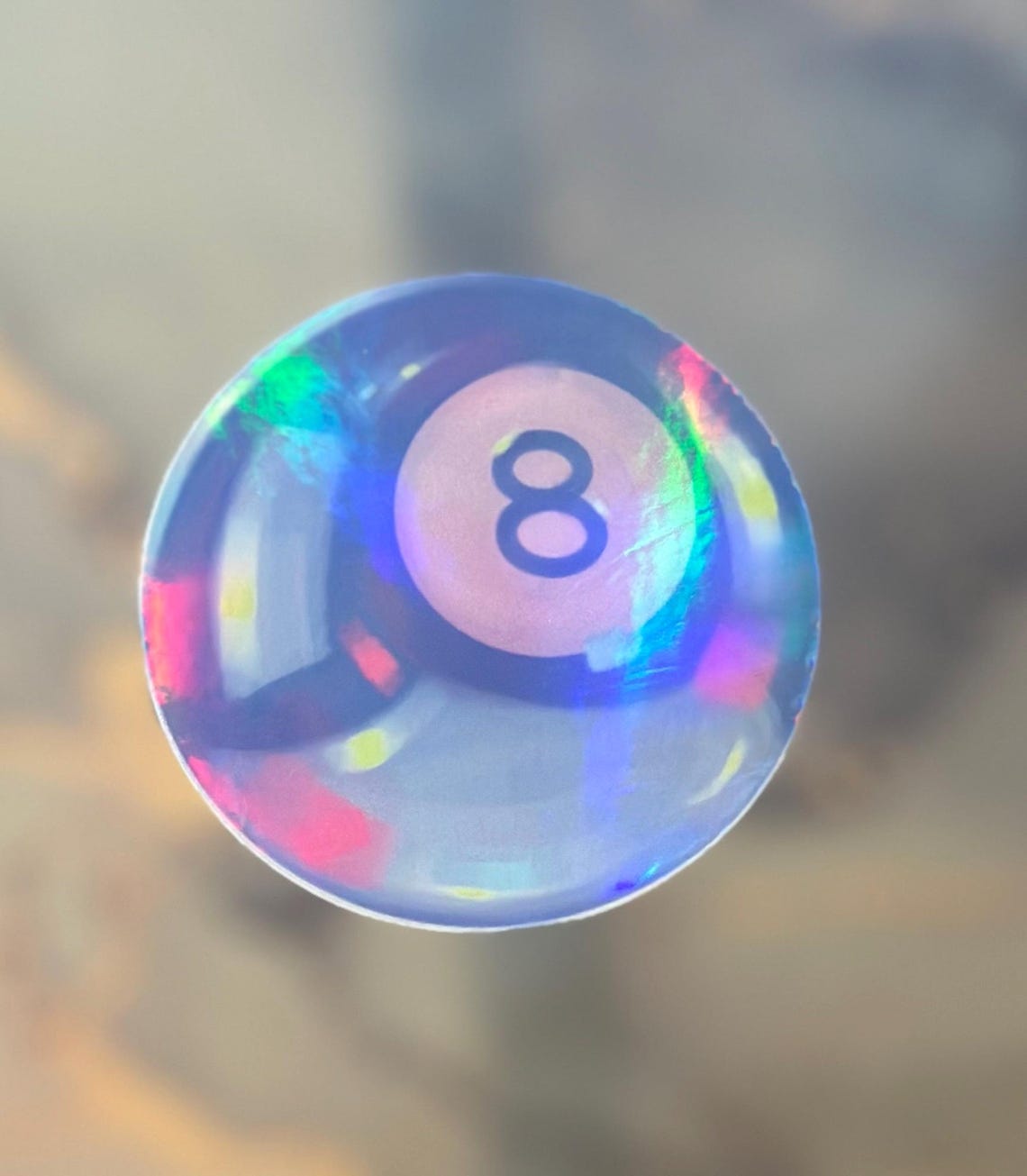 Eight Ball Holographic Sticker/ Irridescant 8 Ball Decal | Millenial ...