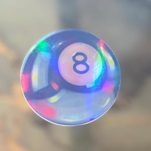 Eight Ball Holographic Sticker/ Irridescant 8 Ball Decal | Millenial ...