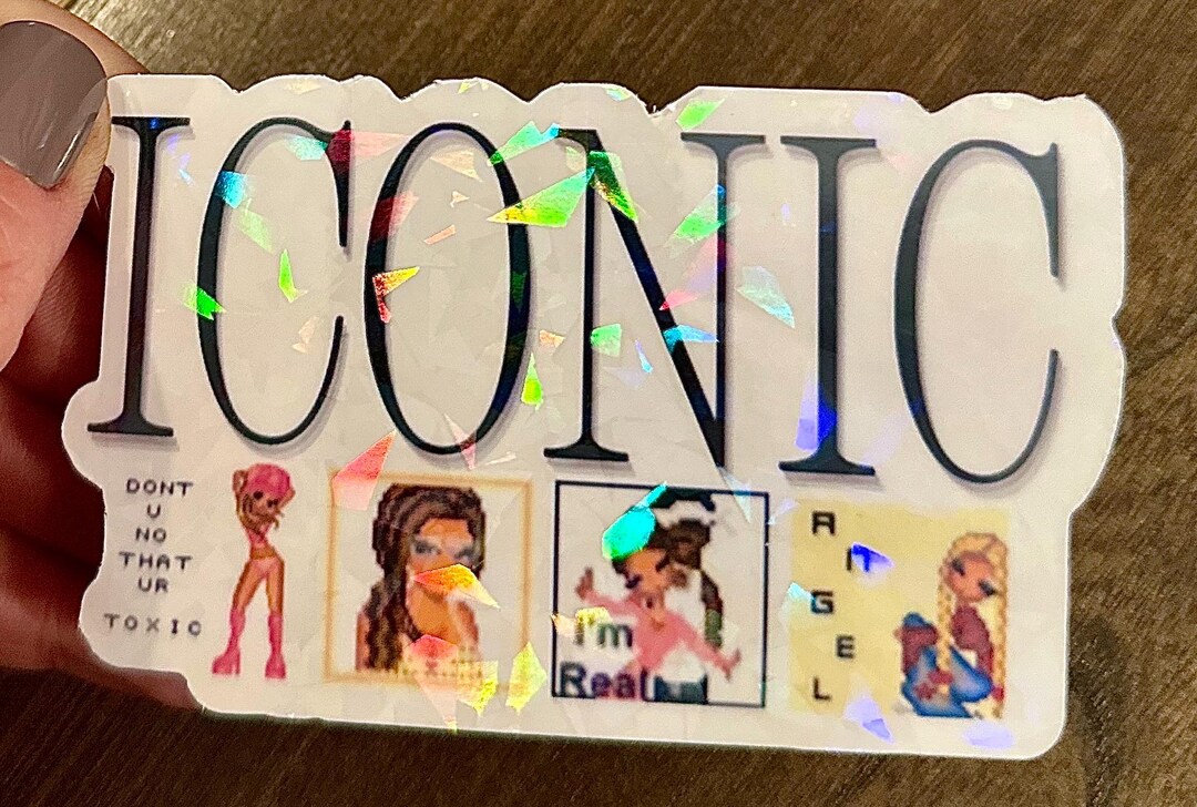 Holographic ICONIC AIM Icons Sticker - Etsy