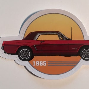 65 Ford Mustang Sticker With Gloss Laminate. Inside or Outside Use. - Etsy