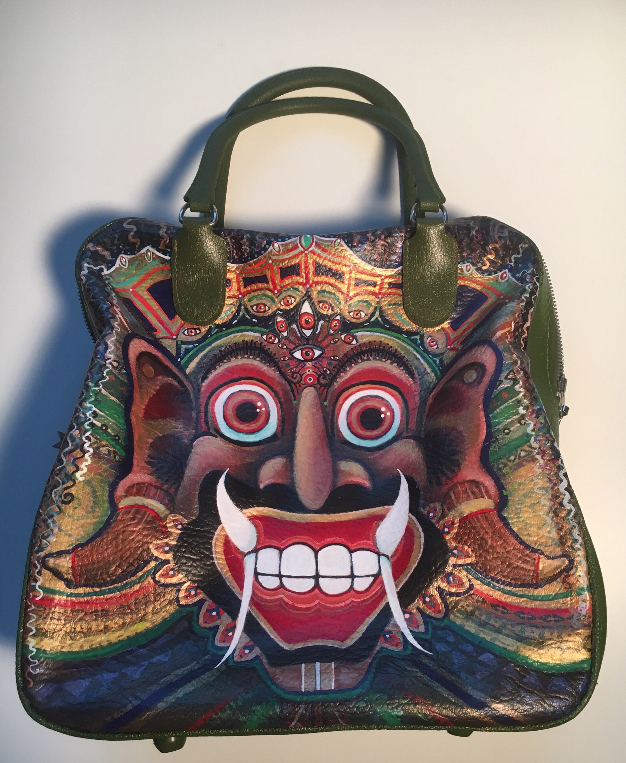 Face Purse the Protector Hand Painted Vinyl Bowling Ball Bag. | Etsy