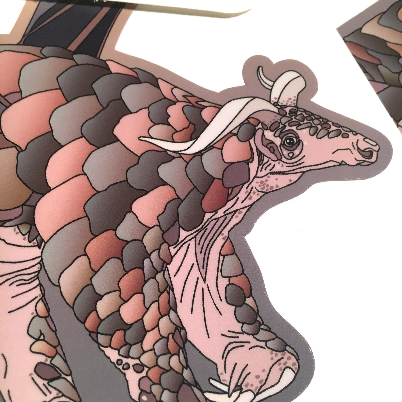 Pangolin Sticker With Gloss Laminate for Inside or Outside - Etsy