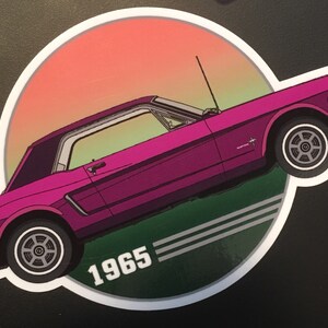 65 Ford Mustang Sticker With Gloss Laminate. Inside or Outside Use. - Etsy
