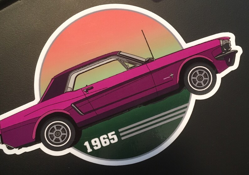 65 Ford Mustang Sticker With Gloss Laminate. Inside or Outside Use. - Etsy