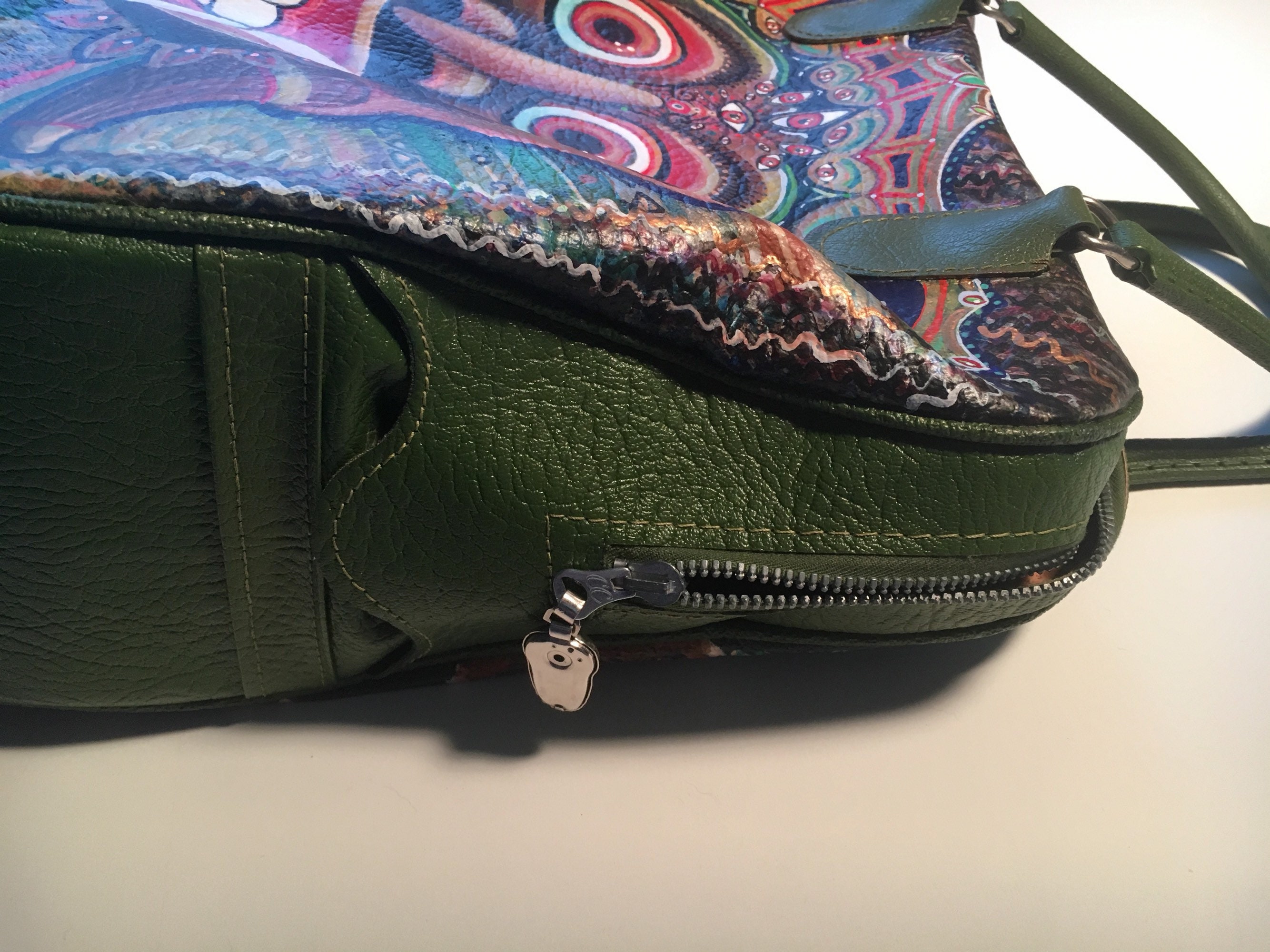 Face Purse, the Protector Hand Painted Vinyl Bowling Ball Bag. - Etsy