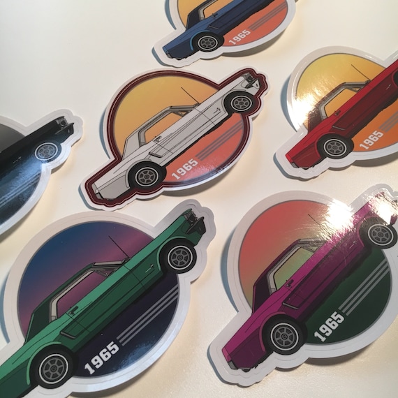 65 Ford Mustang Sticker With Gloss Laminate. Inside or Outside | Etsy