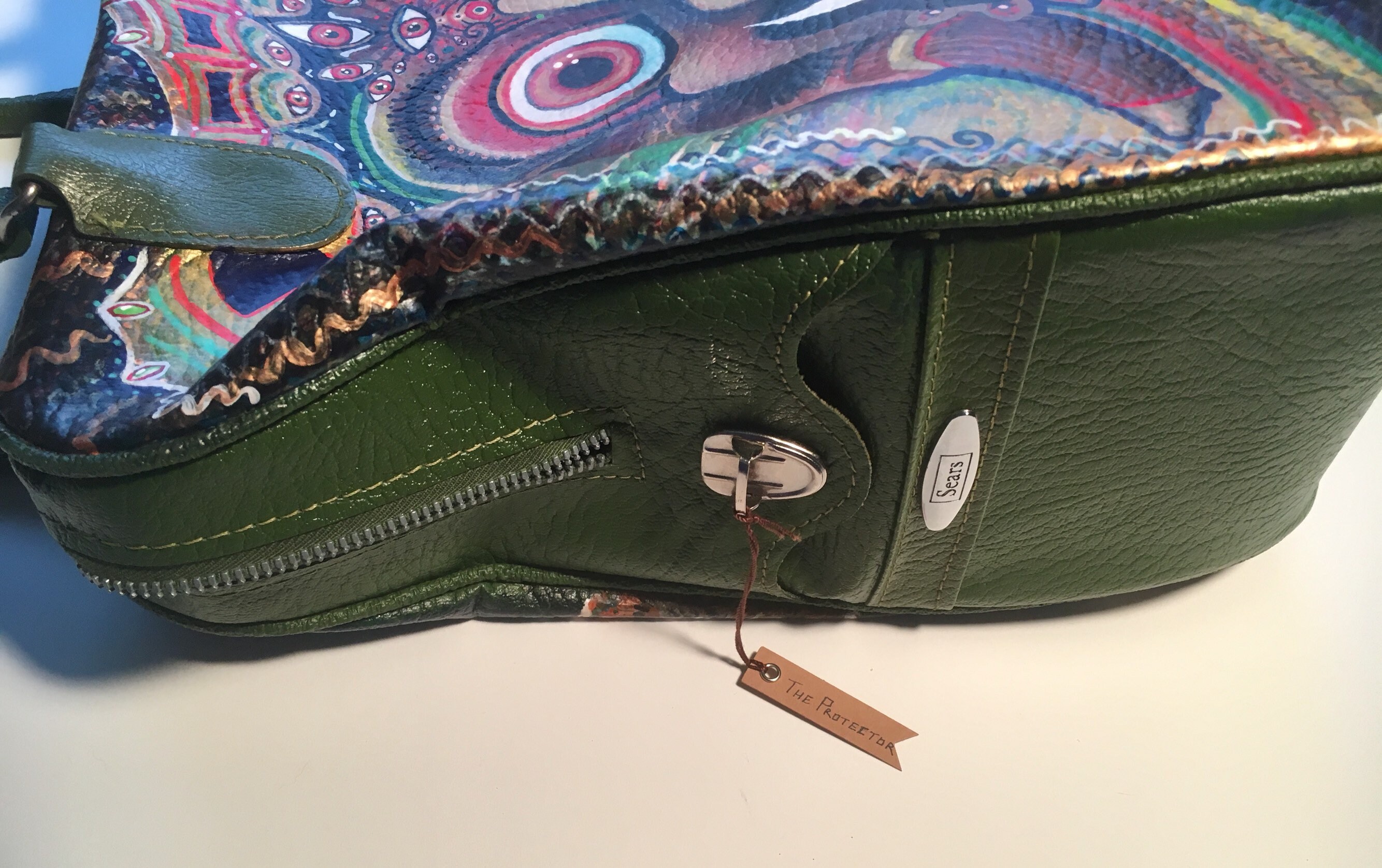 Face Purse, the Protector Hand Painted Vinyl Bowling Ball Bag. - Etsy