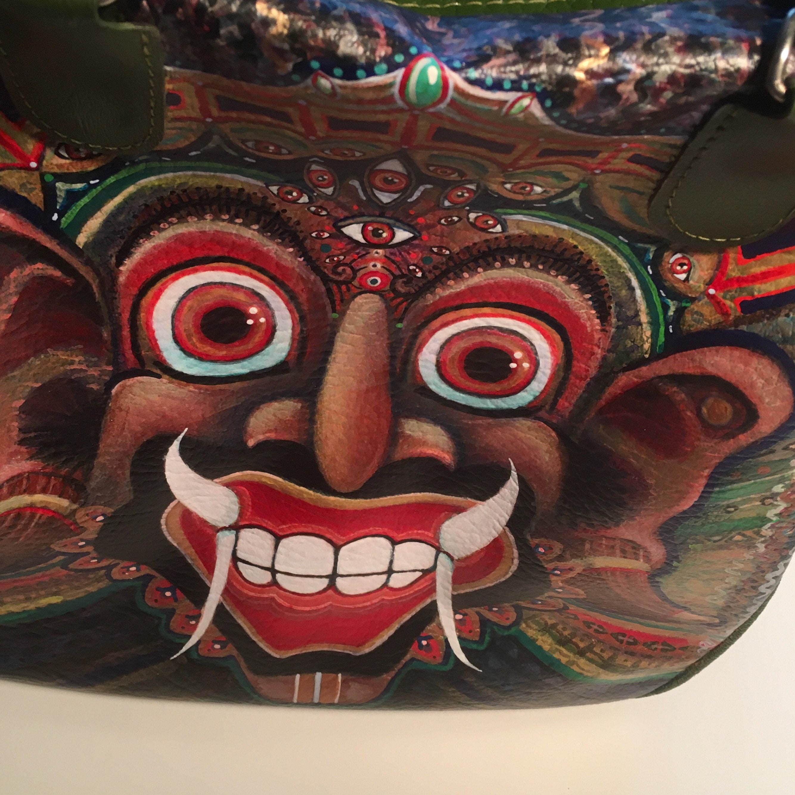 Face Purse the Protector Hand Painted Vinyl Bowling Ball Bag. | Etsy