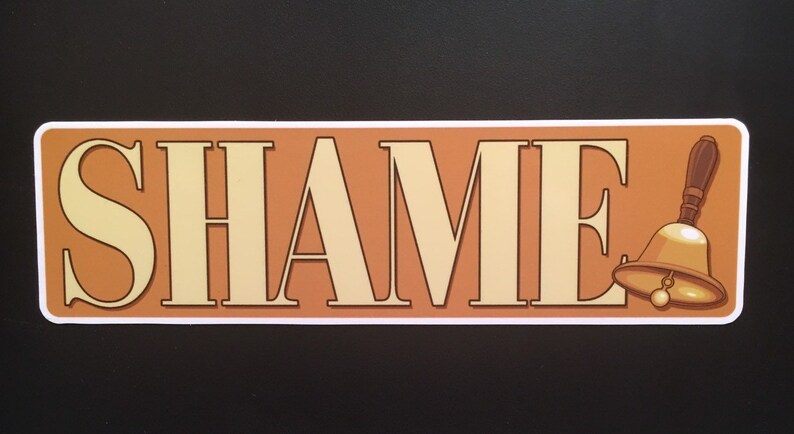 Shame Sticker With Gloss Laminate Game of Thrones Bell. - Etsy