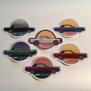 65 Ford Mustang Sticker With Gloss Laminate. Inside or Outside Use. - Etsy