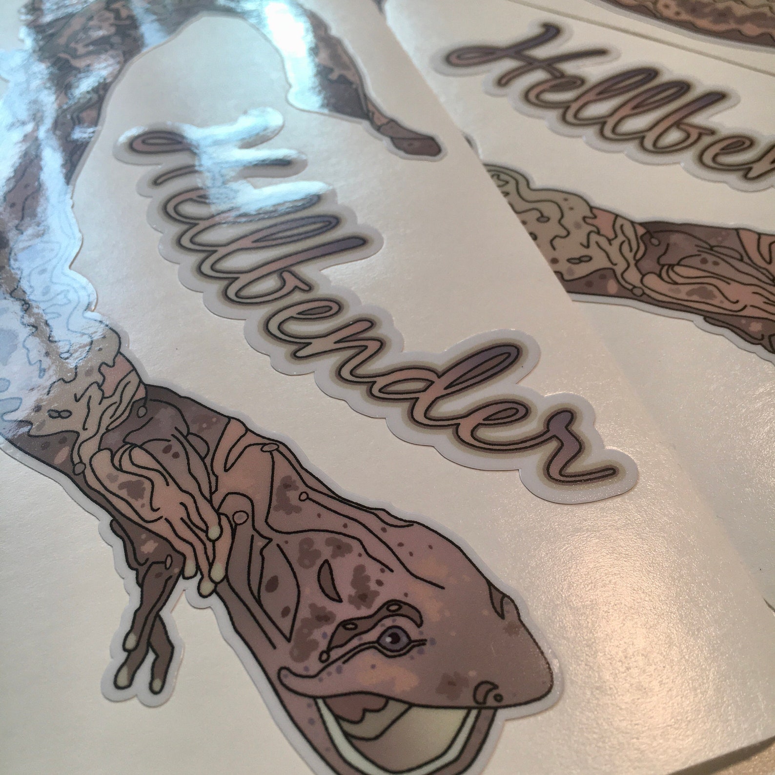 Hellbender Salamander Vinyl Sticker With Gloss Laminate 7.5 | Etsy
