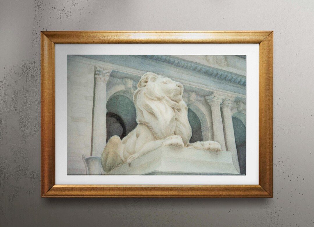 Patience NYPL Watercolor Print – New York Public Library Art – Pandemic ...