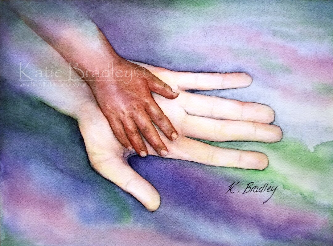 NEW Large and Small Hand Print - Etsy