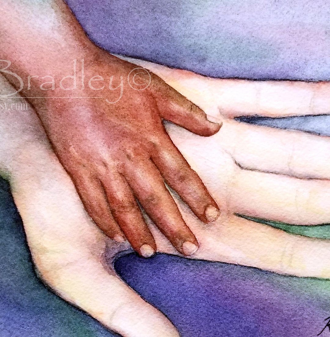 Large and Small Hand Print - Etsy