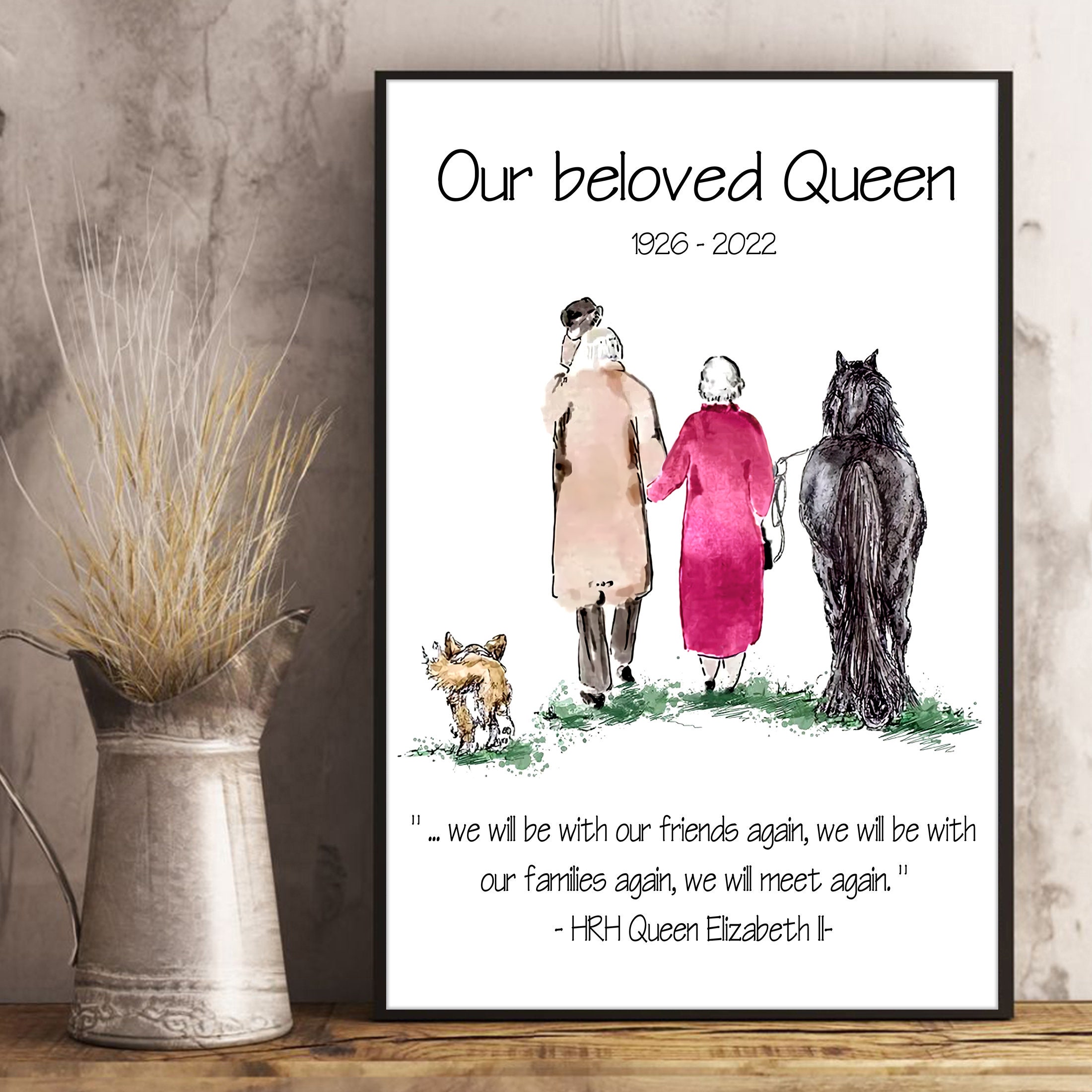 Our Beloved Queen Poster, Queen Elizabeth II Poster, Queen Elizabeth ...