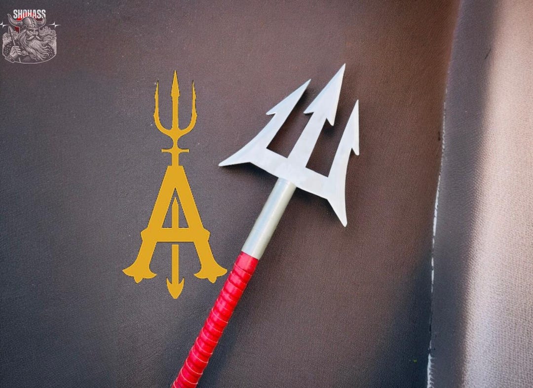 62" Inch Long Custom Aquaman Trident | Three Arrow Bladed Inspiinspired ...