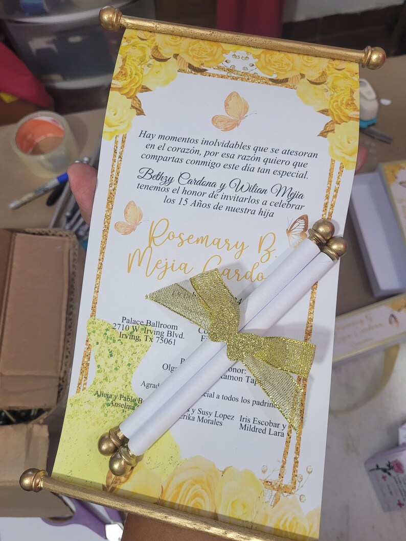 Invitacion De Pergamino - Etsy