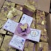 Handmade Quinceañera Box Invitation With Purple Flowers and Gold ...