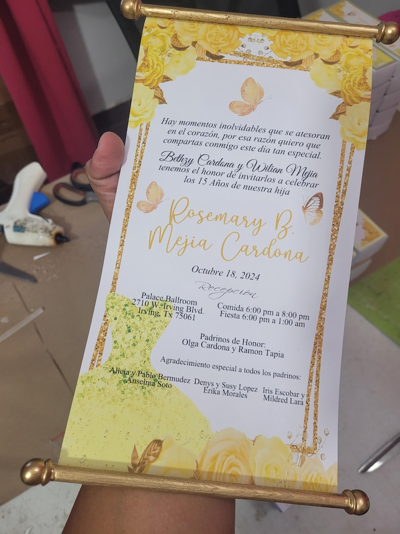 Invitacion De Pergamino - Etsy