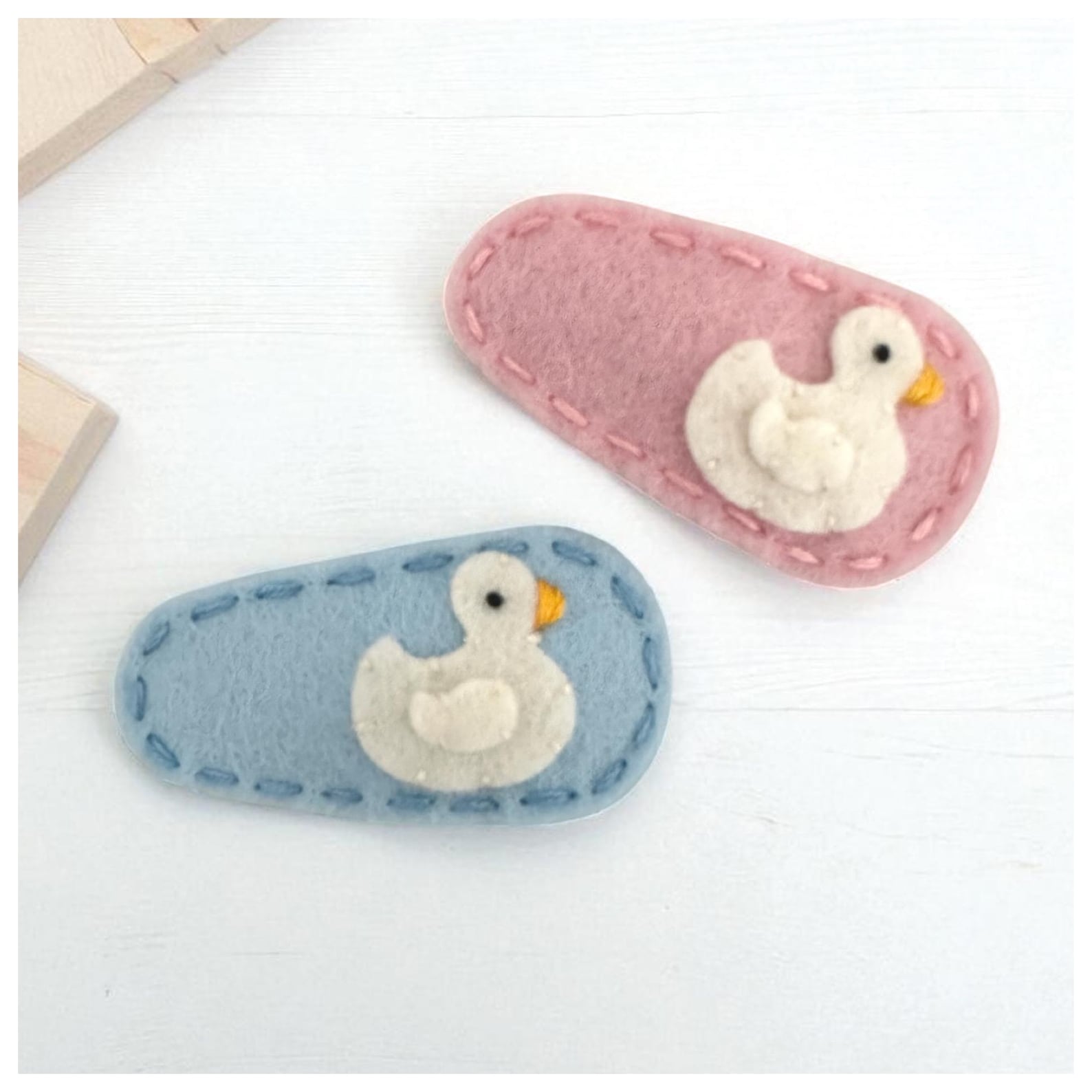 Felt Duck Hair Clip, NO SLIP GRIP, Wool Felt Hair Clip, School Hair ...