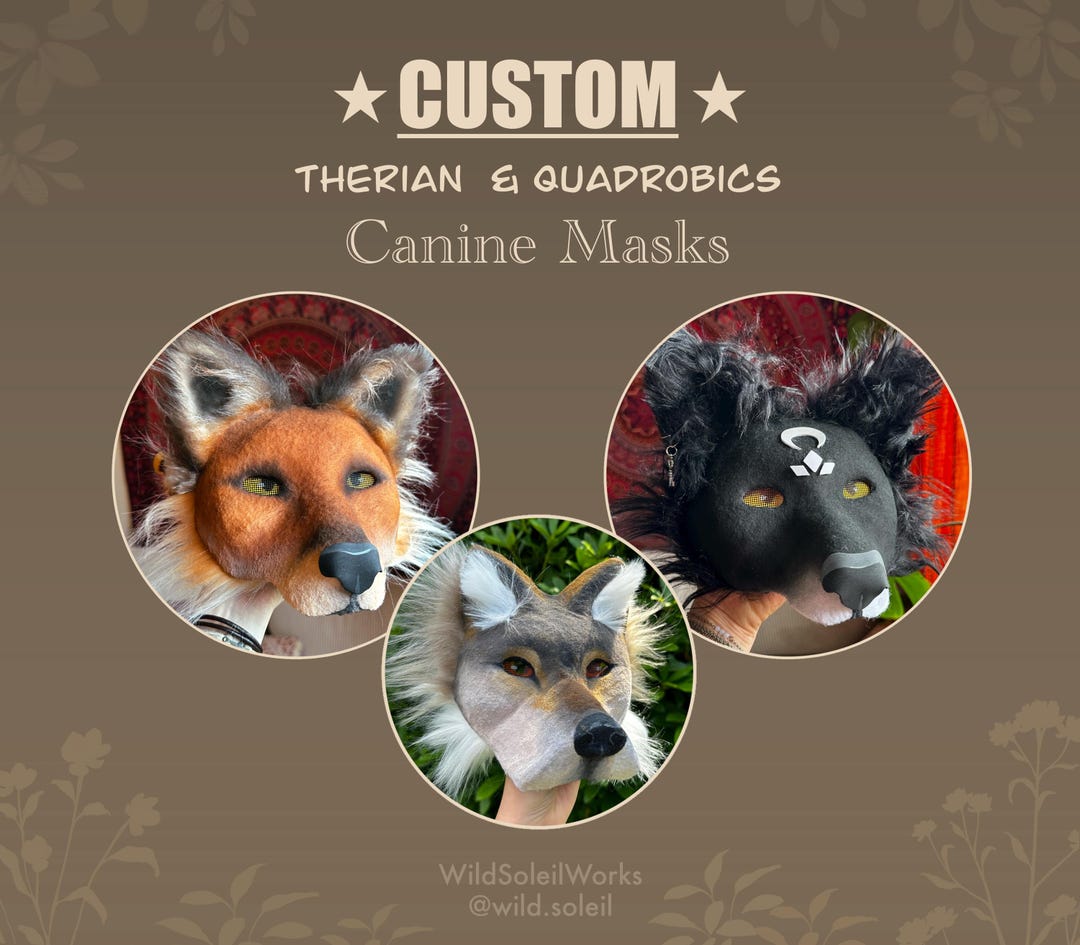 Custom Therian and Quadrobics Canine Mask Commissions - Etsy