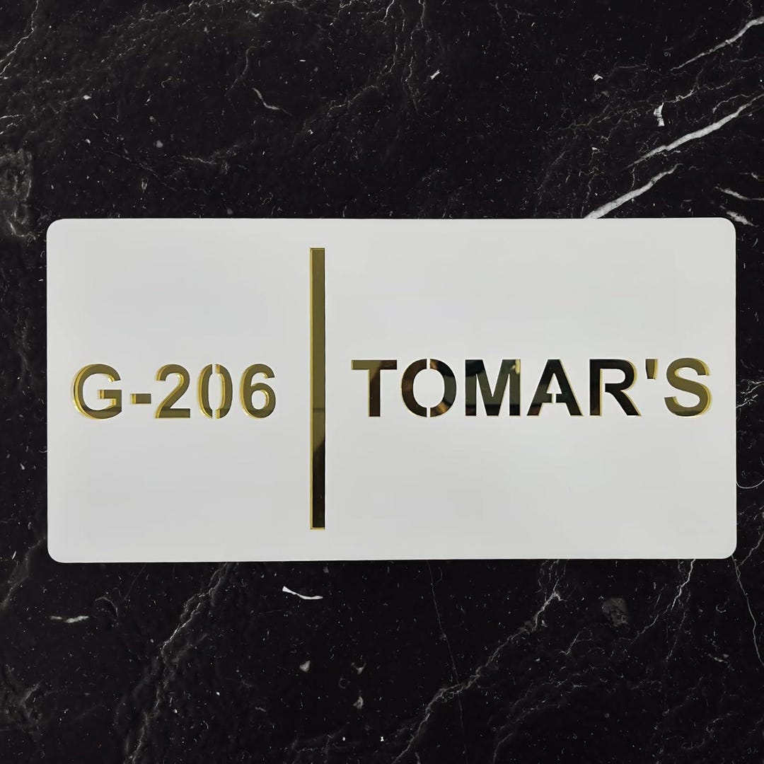 Elegant Acrylic Personalized Name Plate With 3D Letters Custom Door ...